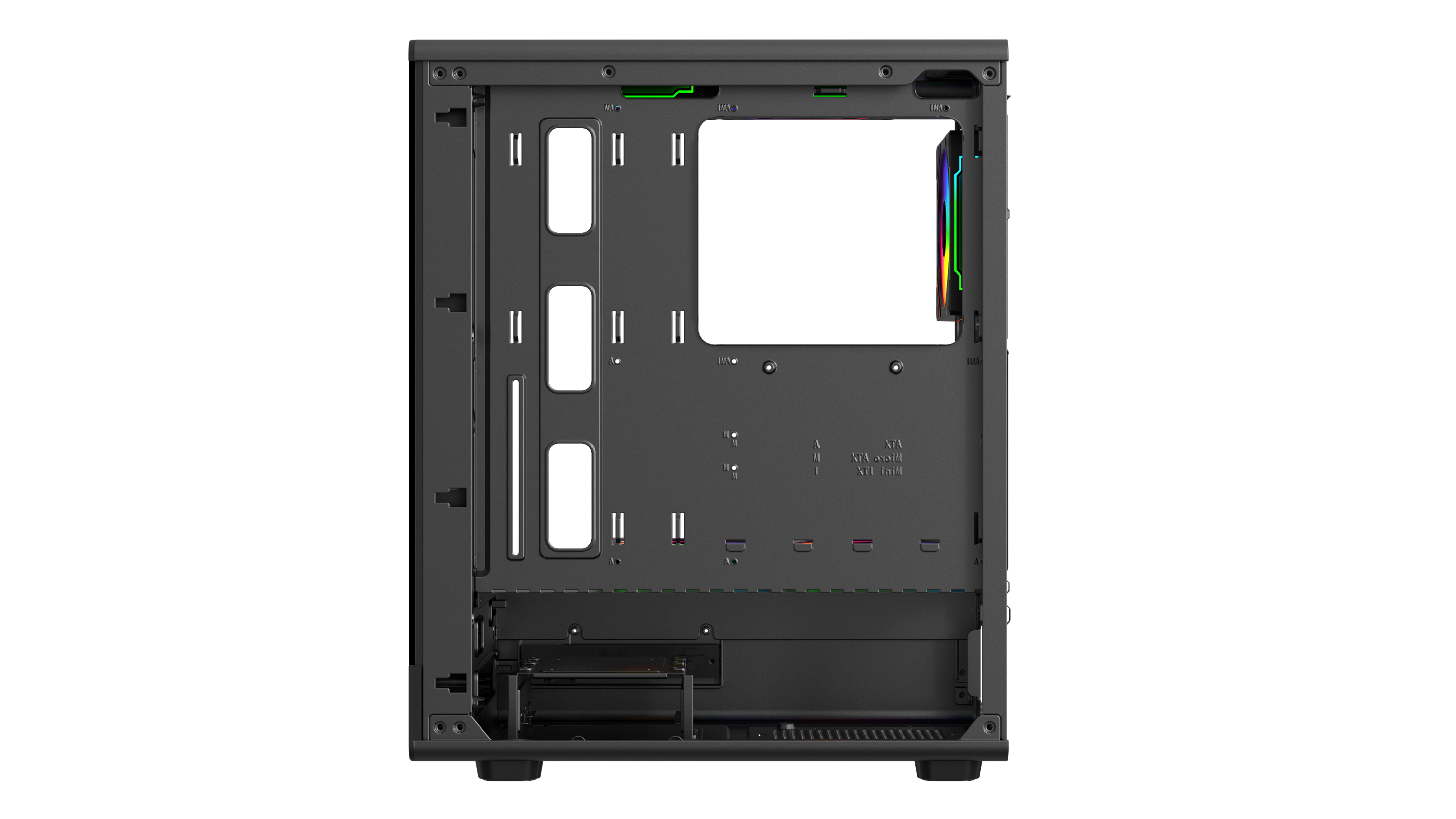 Sentey :: Walker 240 ATX ARGB Black- WALKER240-BLKA-
