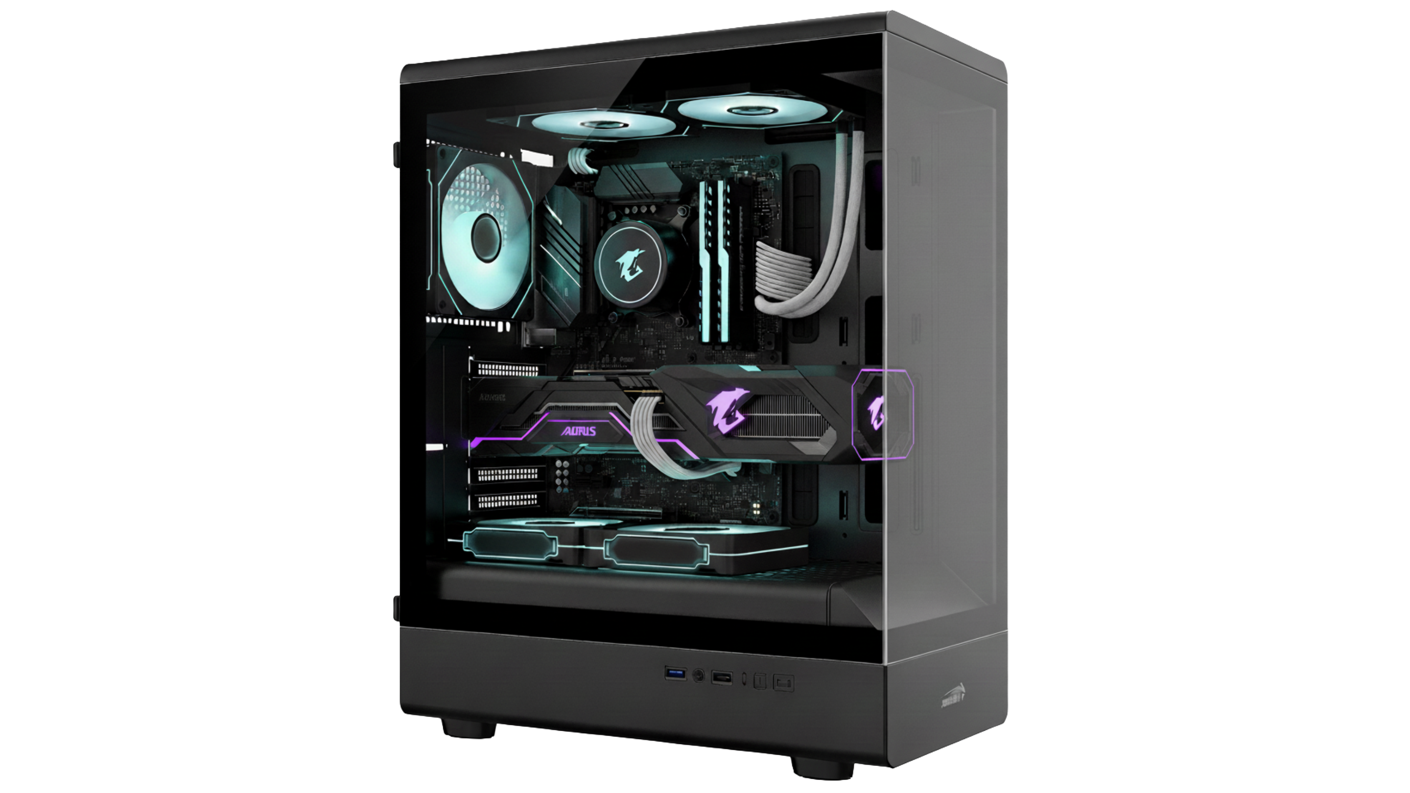 Sentey :: Walker 240 ATX ARGB Black- WALKER240-BLKA-