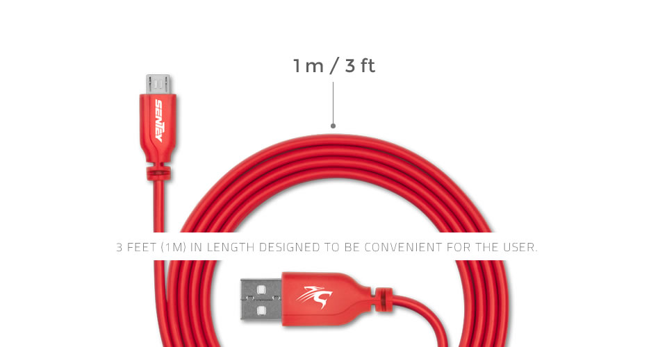 Sentey :: Micro USB Cable- Red LS-6703