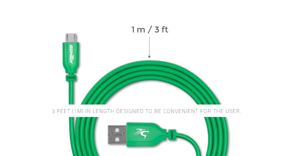 Sentey :: Micro USB Cable- Green LS-6706